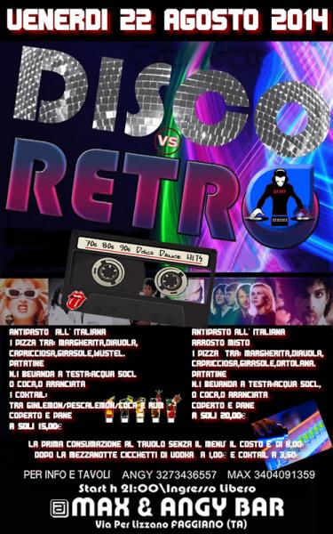 Disco Retro 70/80/90 Disco Dance Hits - Faggiano - il Tacco di Bacco