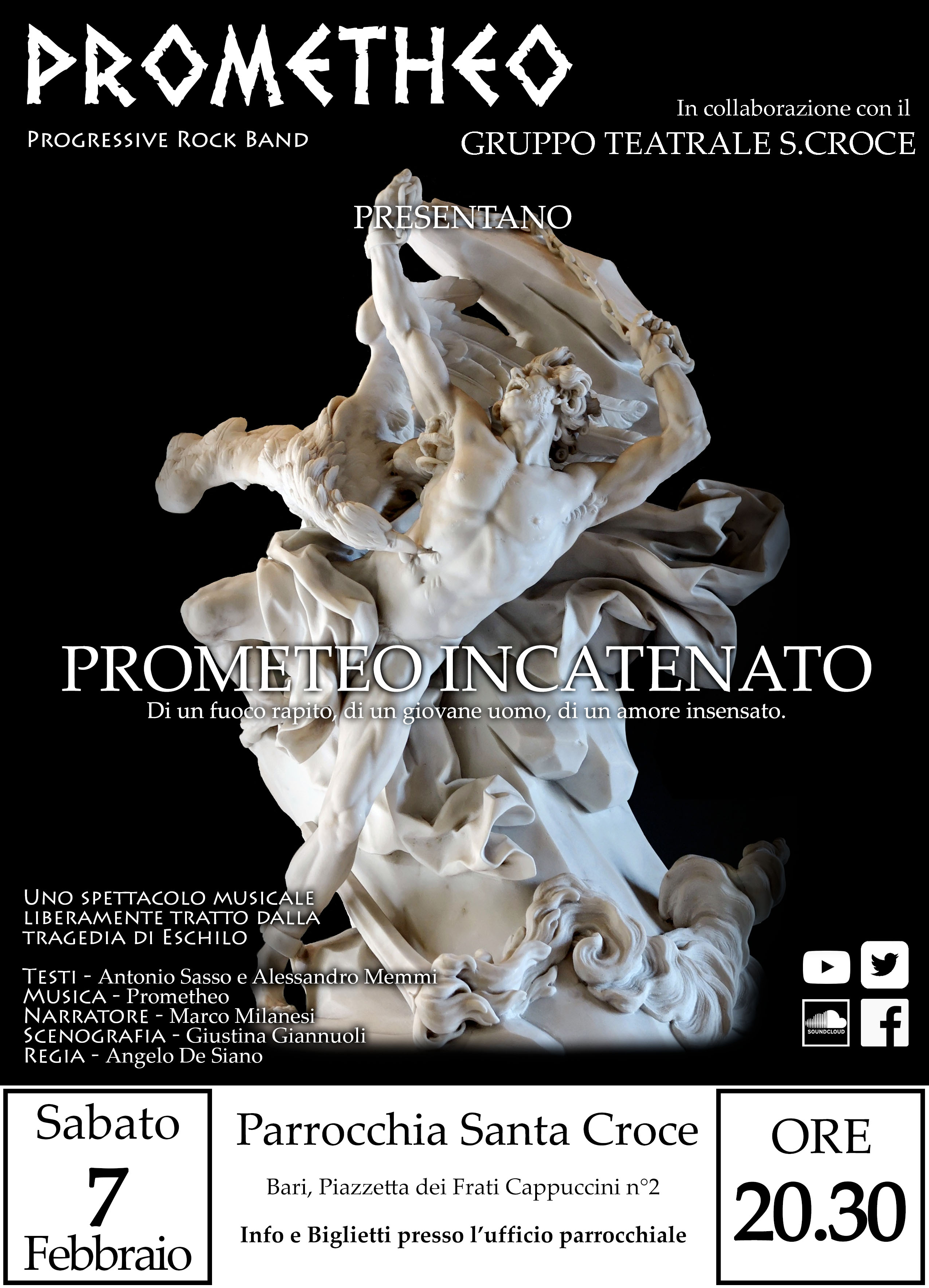 Prometeo Incatenato, d'un fuoco rapito, di un giovane uomo, di un amore ...