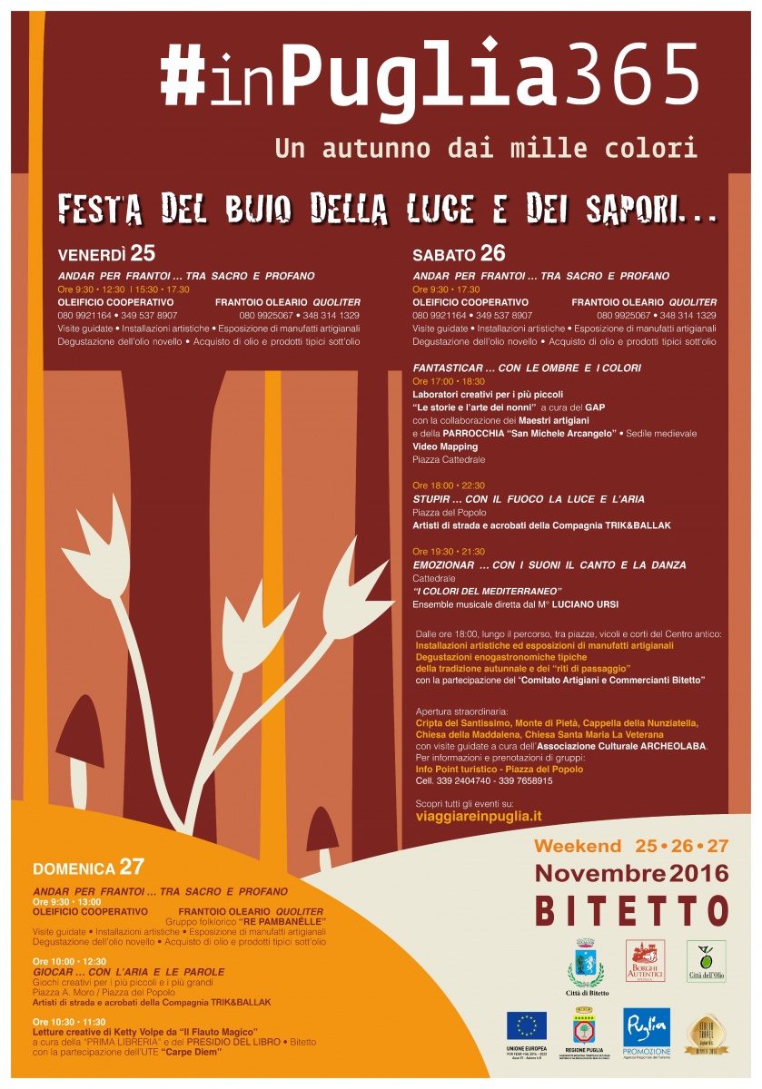 “Festa del buio, della luce e dei sapori d’autunno” - Bitetto - il ...