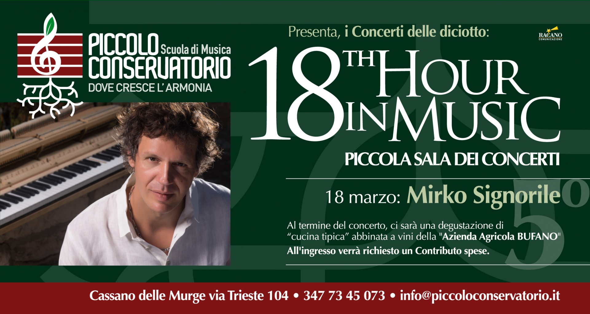 18th Hour in Music: MIRKO SIGNORILE - Cassano delle Murge - il Tacco di ...