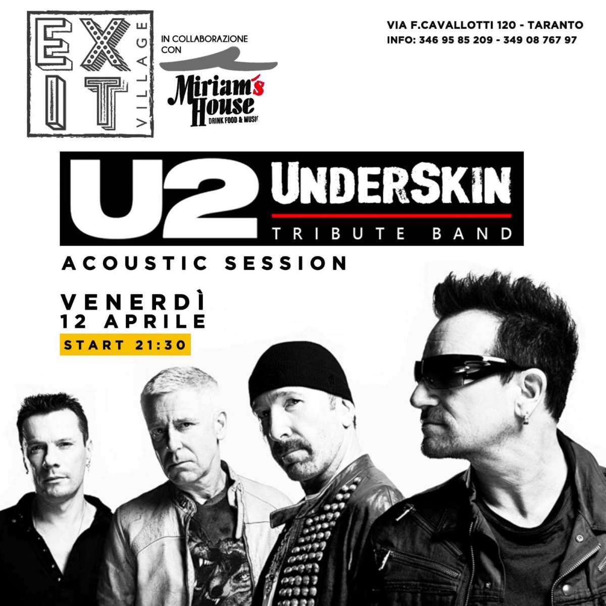 Underskin- U2 coverband - Taranto - il Tacco di Bacco