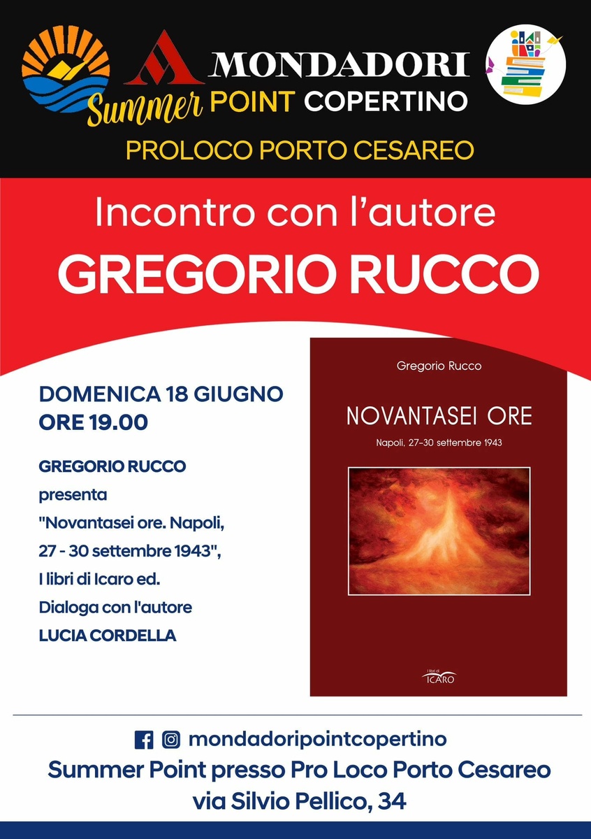 Incontro con l'autore Gregorio Rucco - Porto Cesareo - il Tacco di Bacco