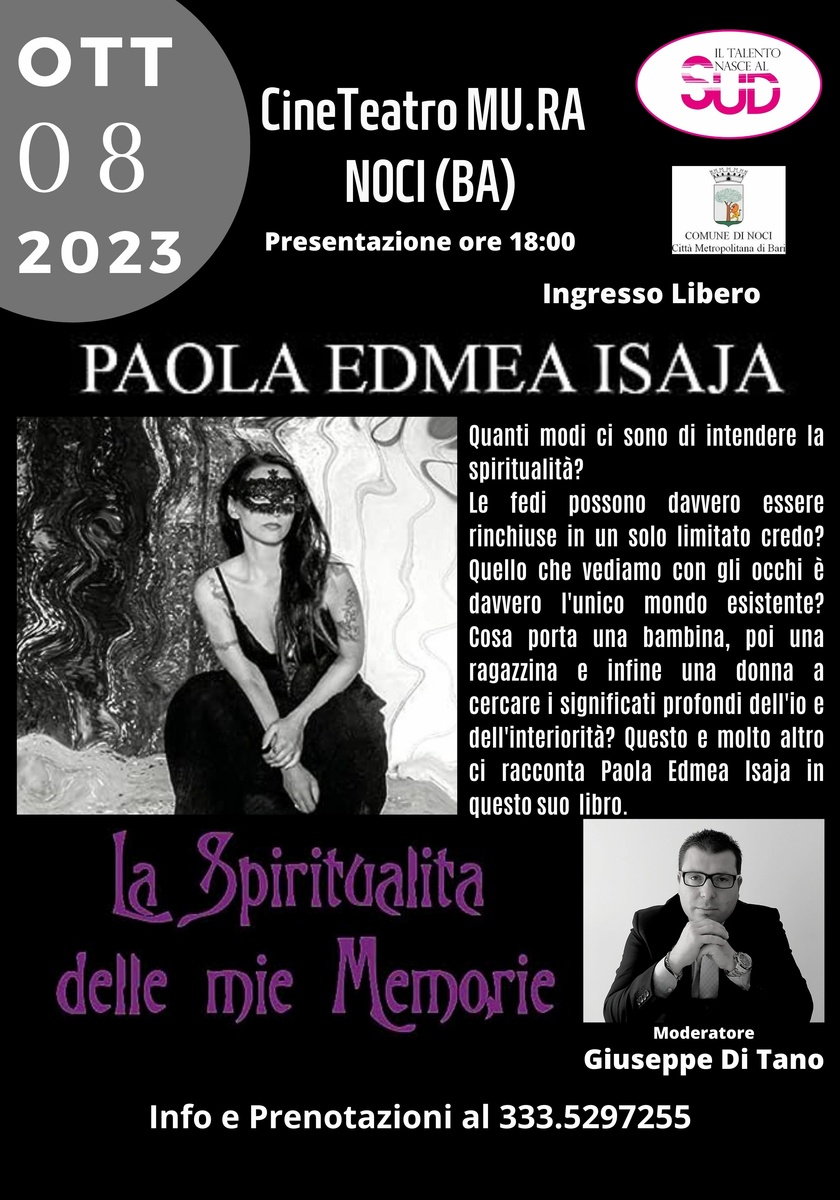 "La Spiritualità Delle Mie Memorie" di Paola Edmea Isaja - Noci - il ...