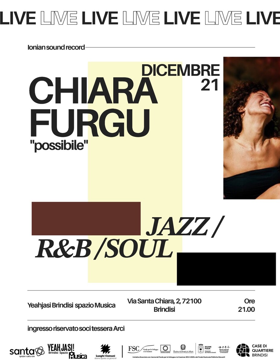 CHIARA FURGU presenta: POSSIBILE - Brindisi - il Tacco di Bacco