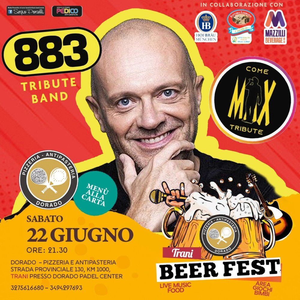 COME MAX - TRIBUTE MAX PEZZALI 883 LIVE A TRANI - Trani - il Tacco di Bacco